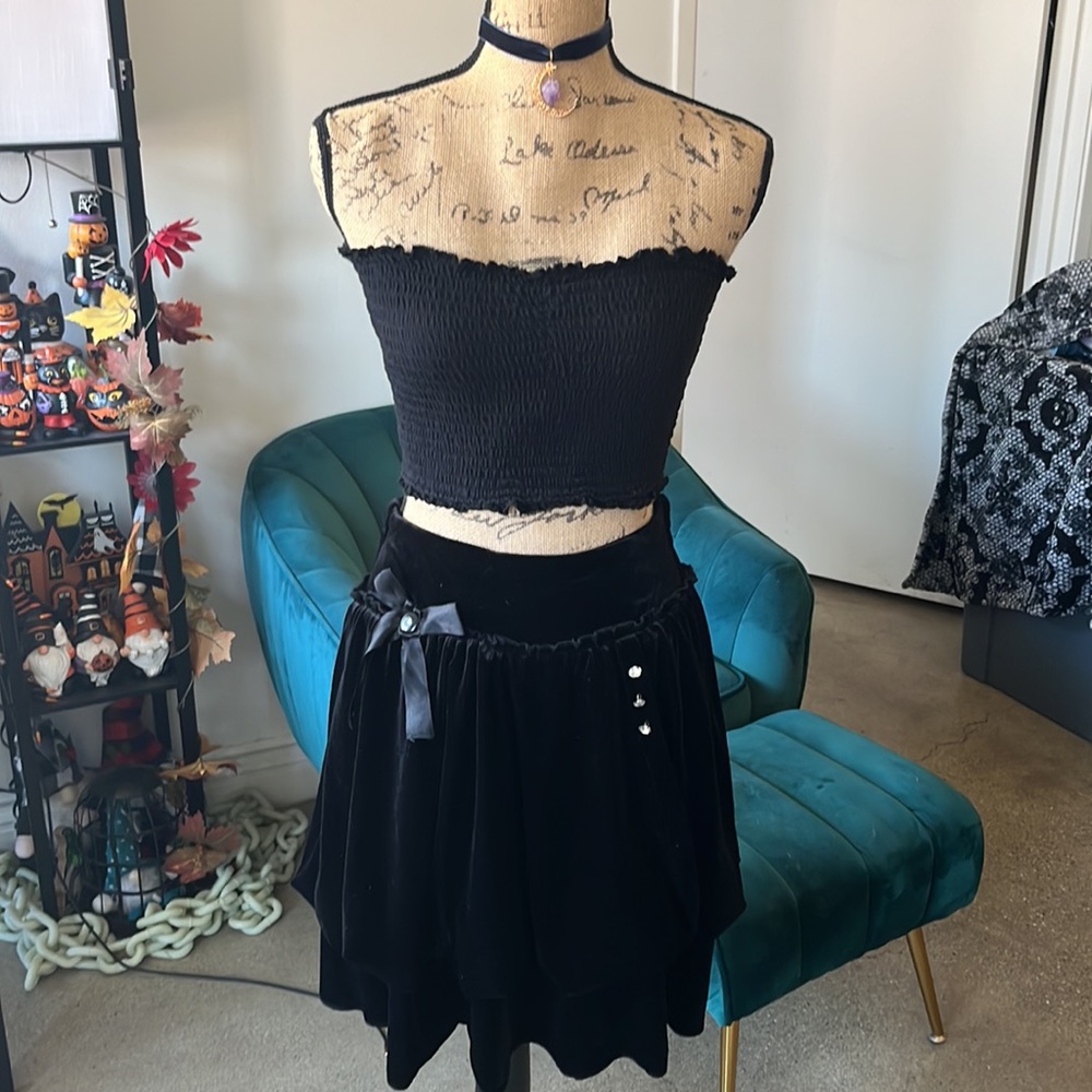 Y2k Mall Goth Outfit 3pc - Gem